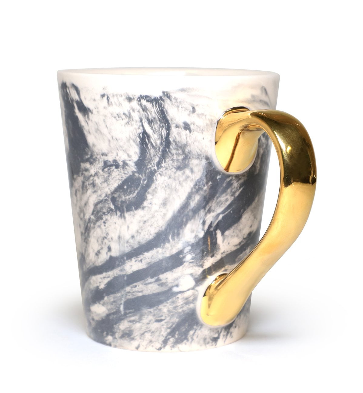Marble Effect Ceramic Mug with Gold Painted Handle - Walmart.com