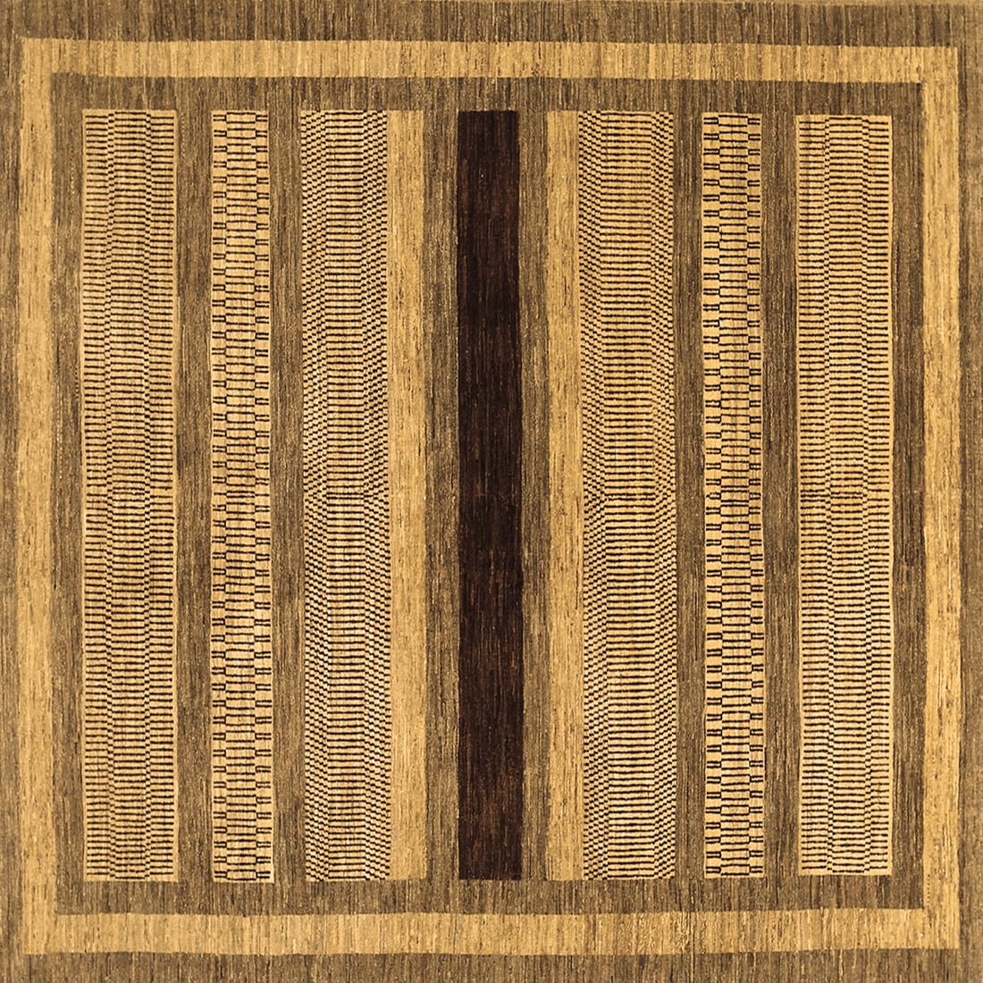 Ahgly Company Indoor Square Abstract Brown Contemporary Area Rugs, 4 ...
