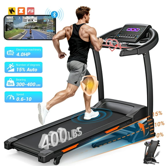 Yesoul T3S Plus 10% Auto-Incline Treadmill with Screen,Home Aerobic ...