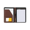 "Samsill 5""x8"" Brown Leather Junior Padfolio with Contrast Stitch ...