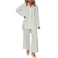 Gytharion Summer Casual Outfits for Women Lapel Button Down Long Sleeve ...