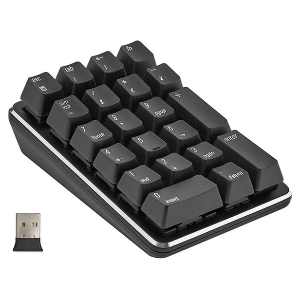 2.4G Wireless Mechanical Numeric Keypad Red Switch Gaming Keypad 21 ...