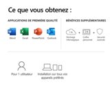 Microsoft 365 Personnel French | Abonnement de 12 mois, 1 utilisateur ...