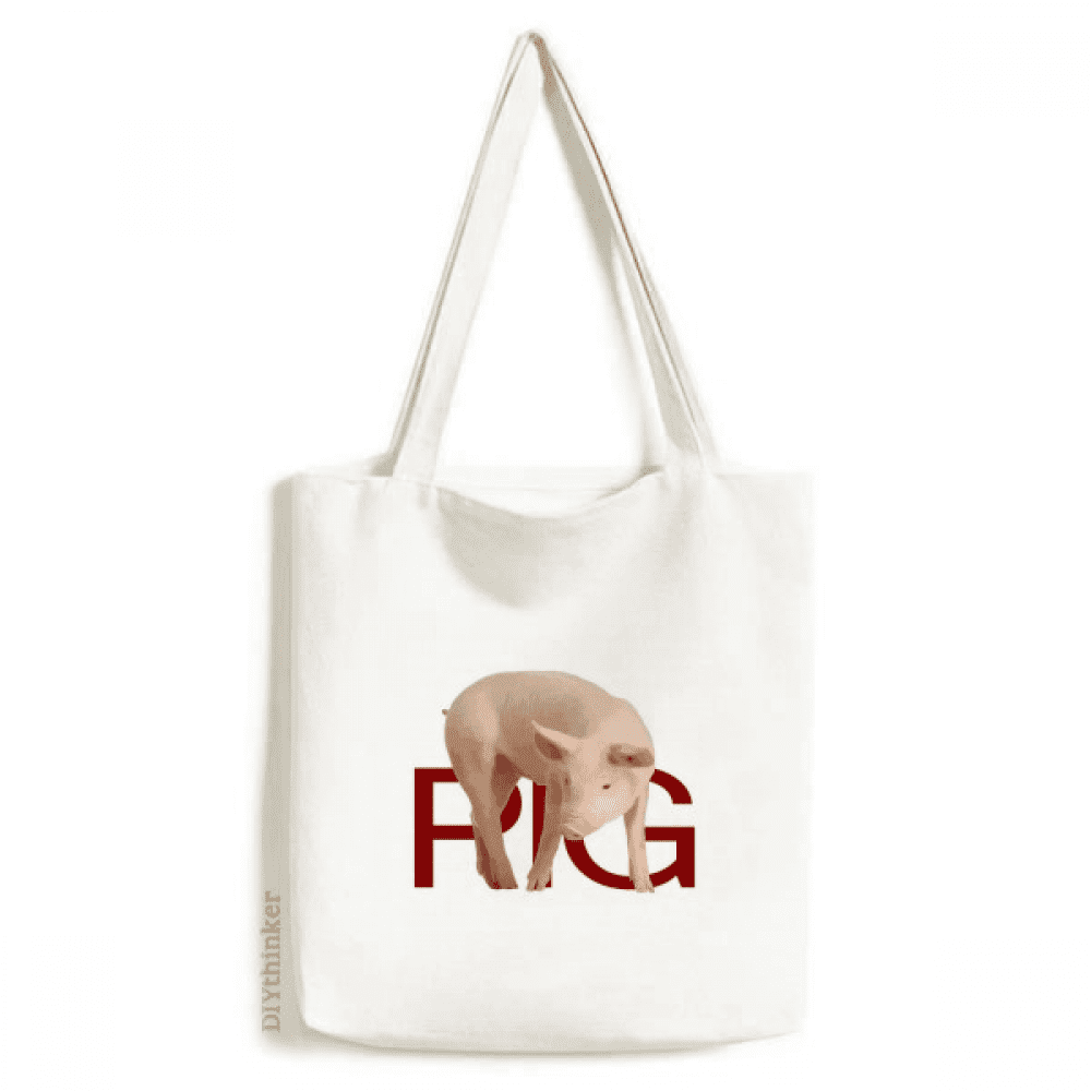 Pig Breeding Animals Art Deco Fashion Tote Canvas Bag Shopping Satchel ...