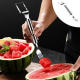 SPOORYYO 2-in-1 Watermelon Slicer Fork Set - Stainless Steel Fruit ...