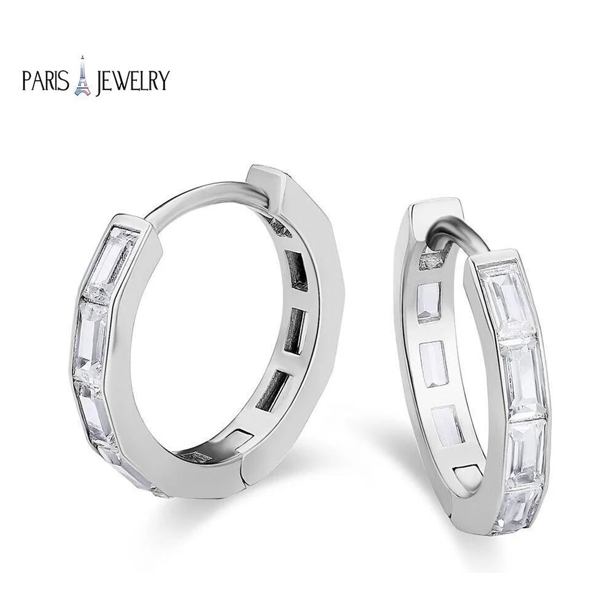 Click here for Paris Jewelry 18k White Gold Plated White Sapphire... prices