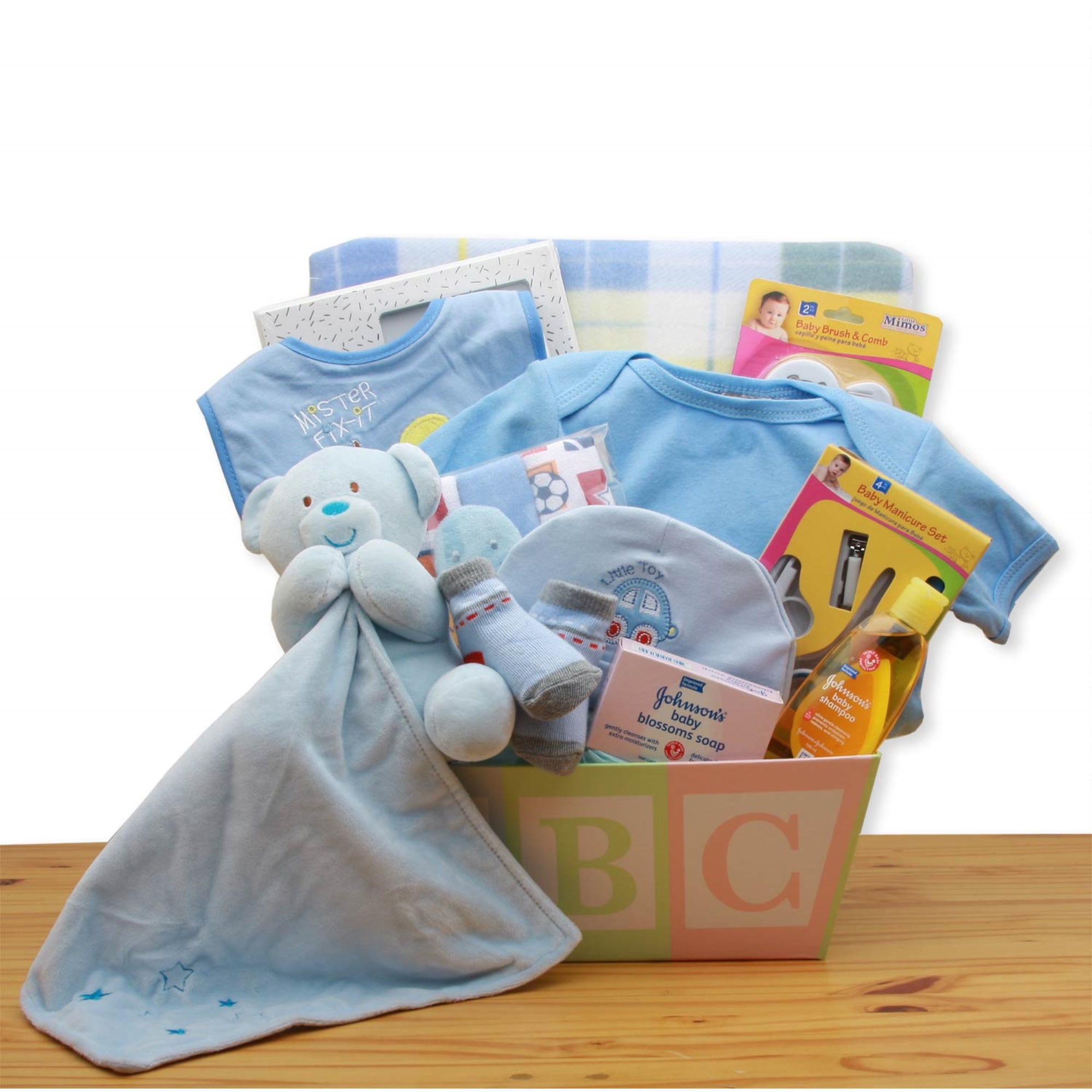 GBDS - Easy as ABC New Baby Gift Basket - Blue - Walmart.com - Walmart.com
