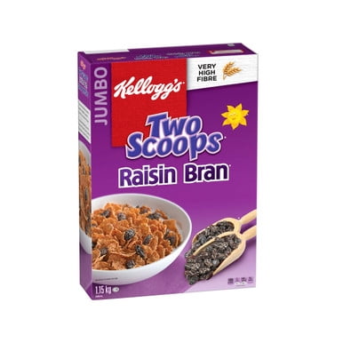 Kellogg's, Two Scoops, Raisin Bran Cereal, 1150g/40.6 oz., {Imported ...