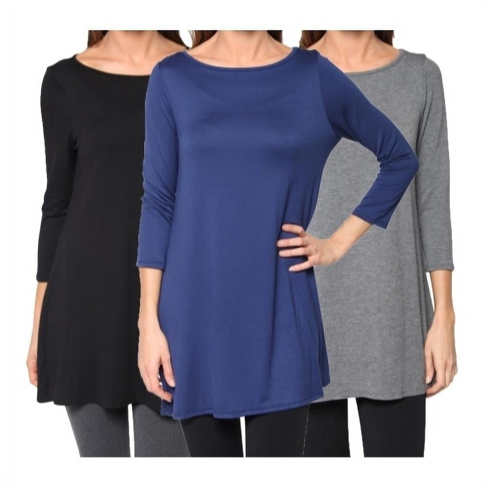 Free to Live 3 Pack Women's Loose Fit Long Elbow Sleeve Extra Long ...