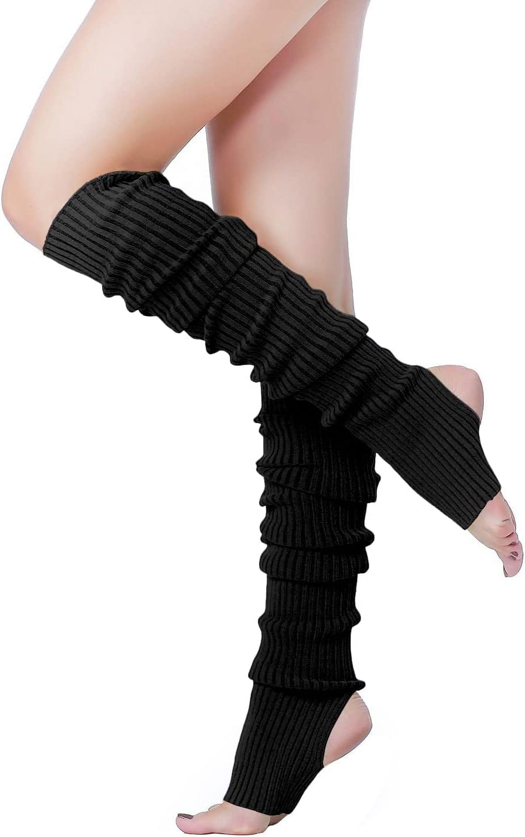 ORUYROP Women 80s Party Knit Warm Costume Marathon Long Socks Leg ...