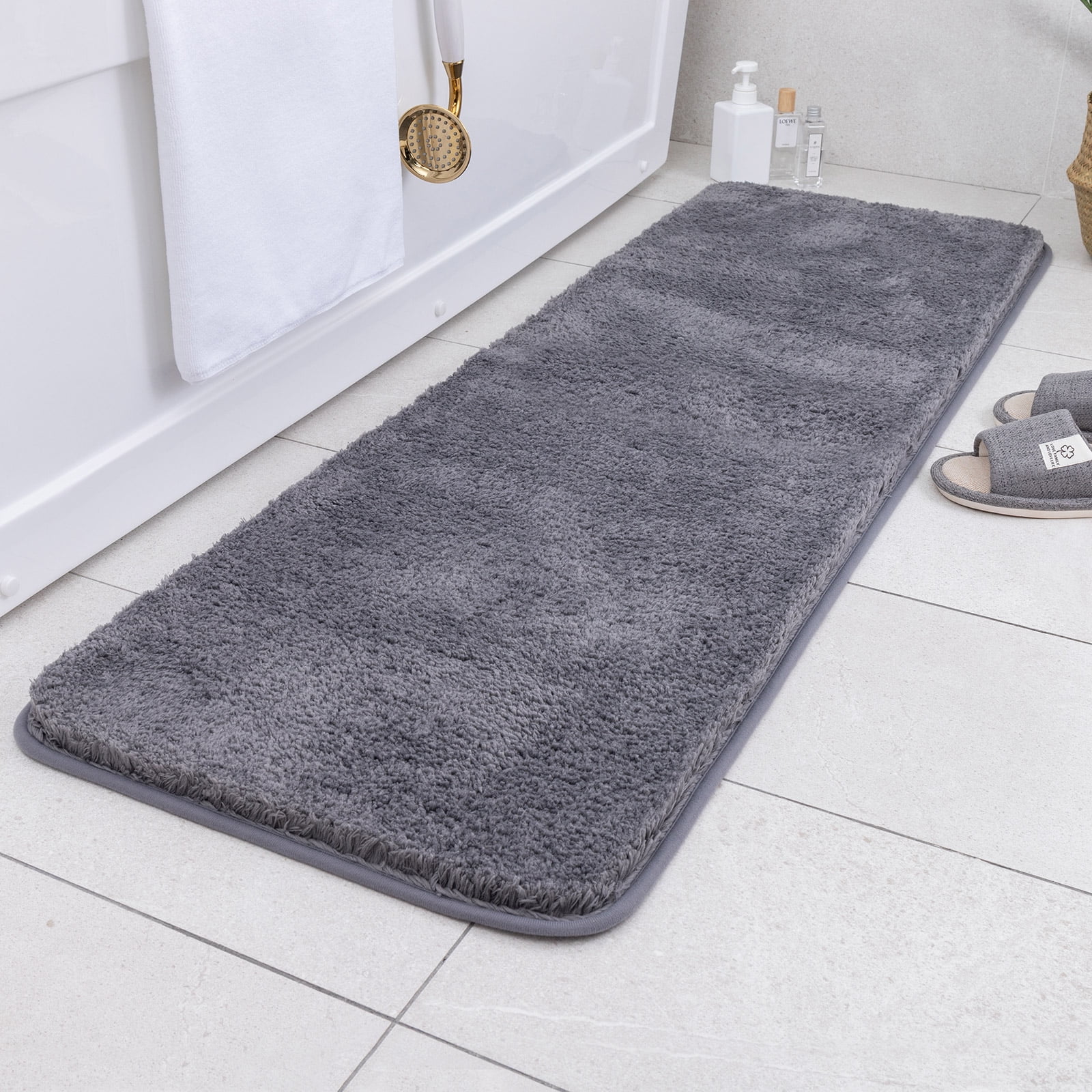 Carvapet Non-Slip Bath Mat Microfiber Soft Bathroom Mats, 20"x 59 ...