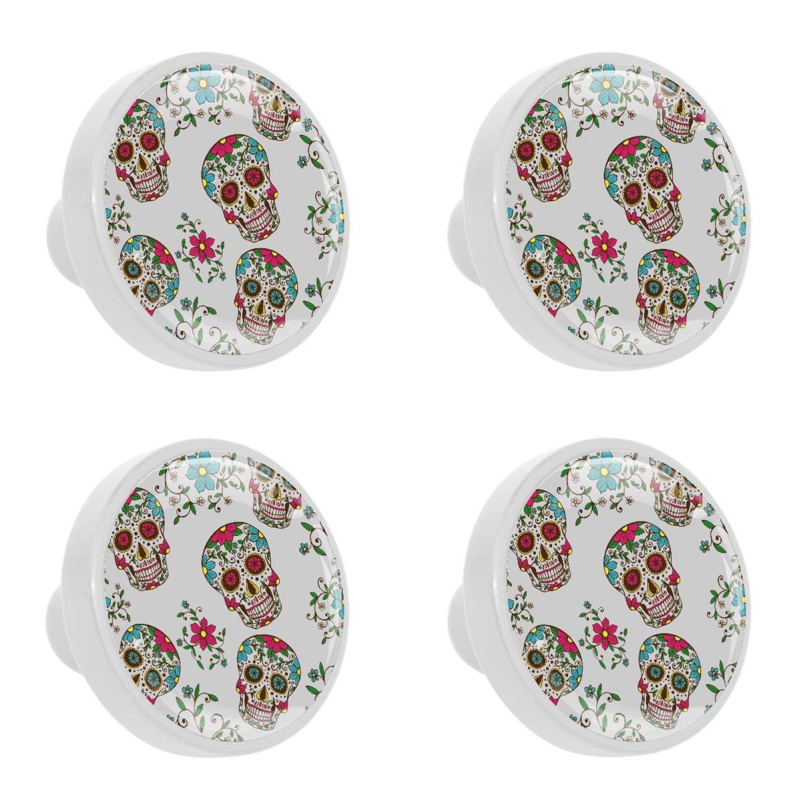 4 Pcs Skull Knobs for Kitchen Cabinet Cupboard Dresser Bookcase Drawer ...
