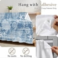 Blue Coastal Cabinet Curtain, Nautical Starfish Seahorse Coral Summer ...