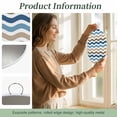 Round Metal Signs for Outside Blue Brown Stripe Waves Tin Signs ...