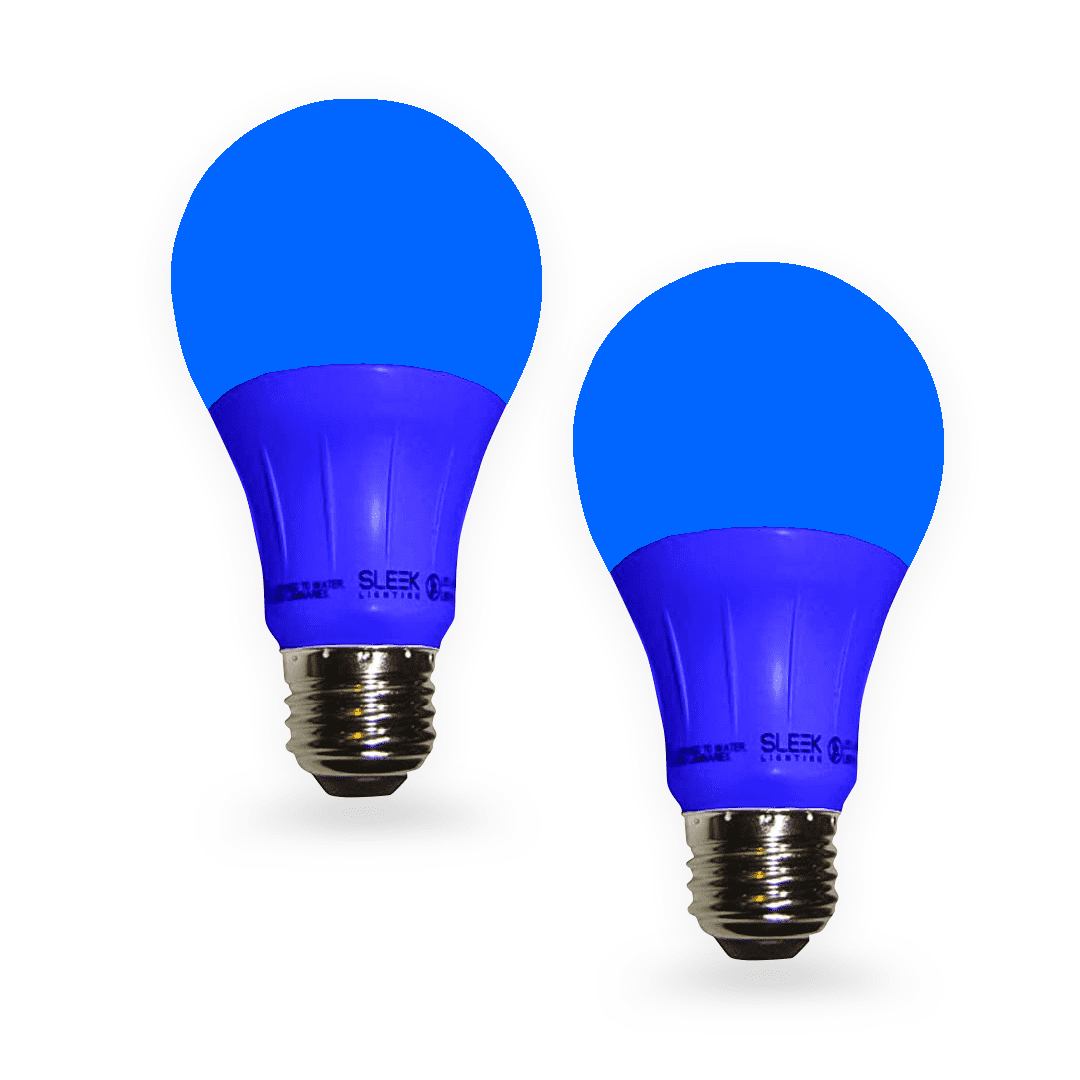 Sleeklighting Blue LED Light Bulb, A19 E26 Base Lightbulb 3-Watt Energy ...