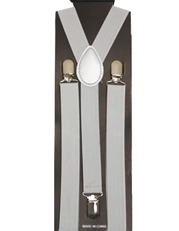 Adult SILVER Grey Suspenders Adjustable Fashion Wedding Prom - Walmart.com