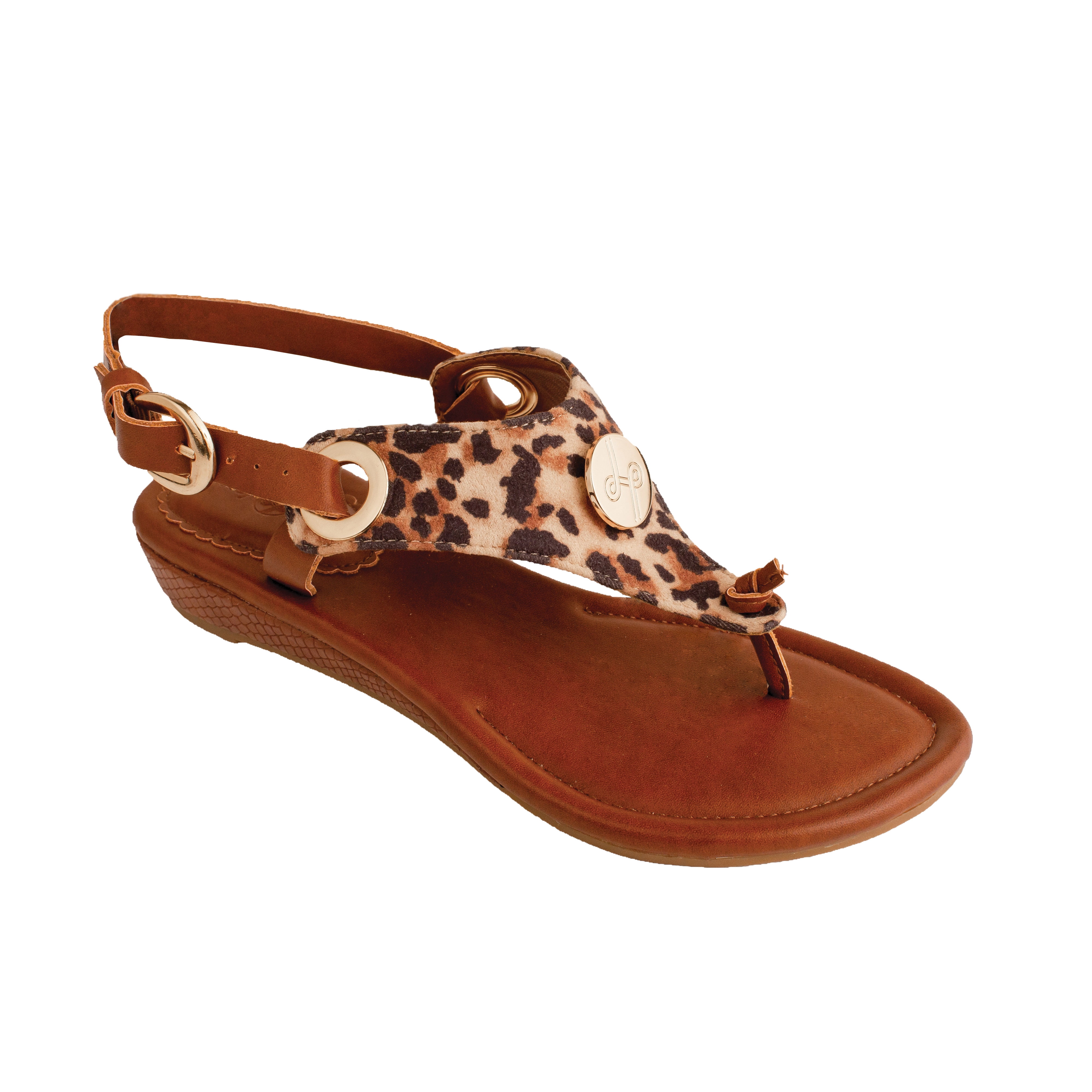 Lindsay Phillips Callie Leopard Sandal for Women - Walmart.com