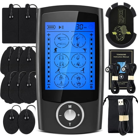 TENS Unit Dual Channels 24 Modes 20 Level Intensity TENS Machine TENS ...