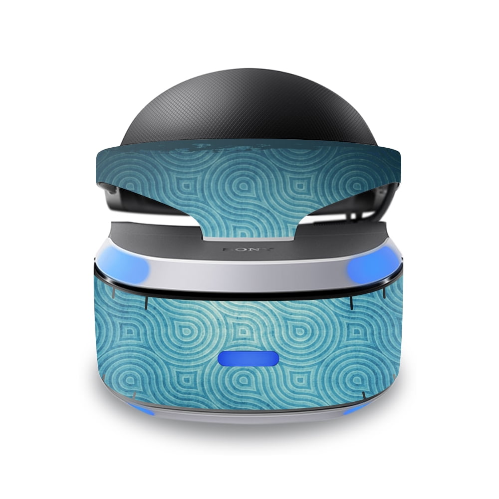 Skin Decal Wrap Compatible With Sony PlayStation VR Blue Swirls ...