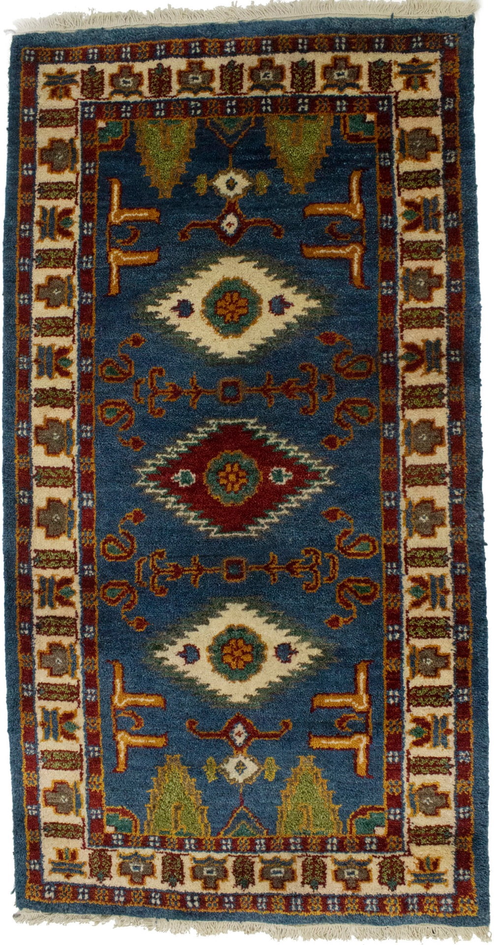 Blue Geometric 2'5X4'8 Kazak Oriental Rug - Walmart.com