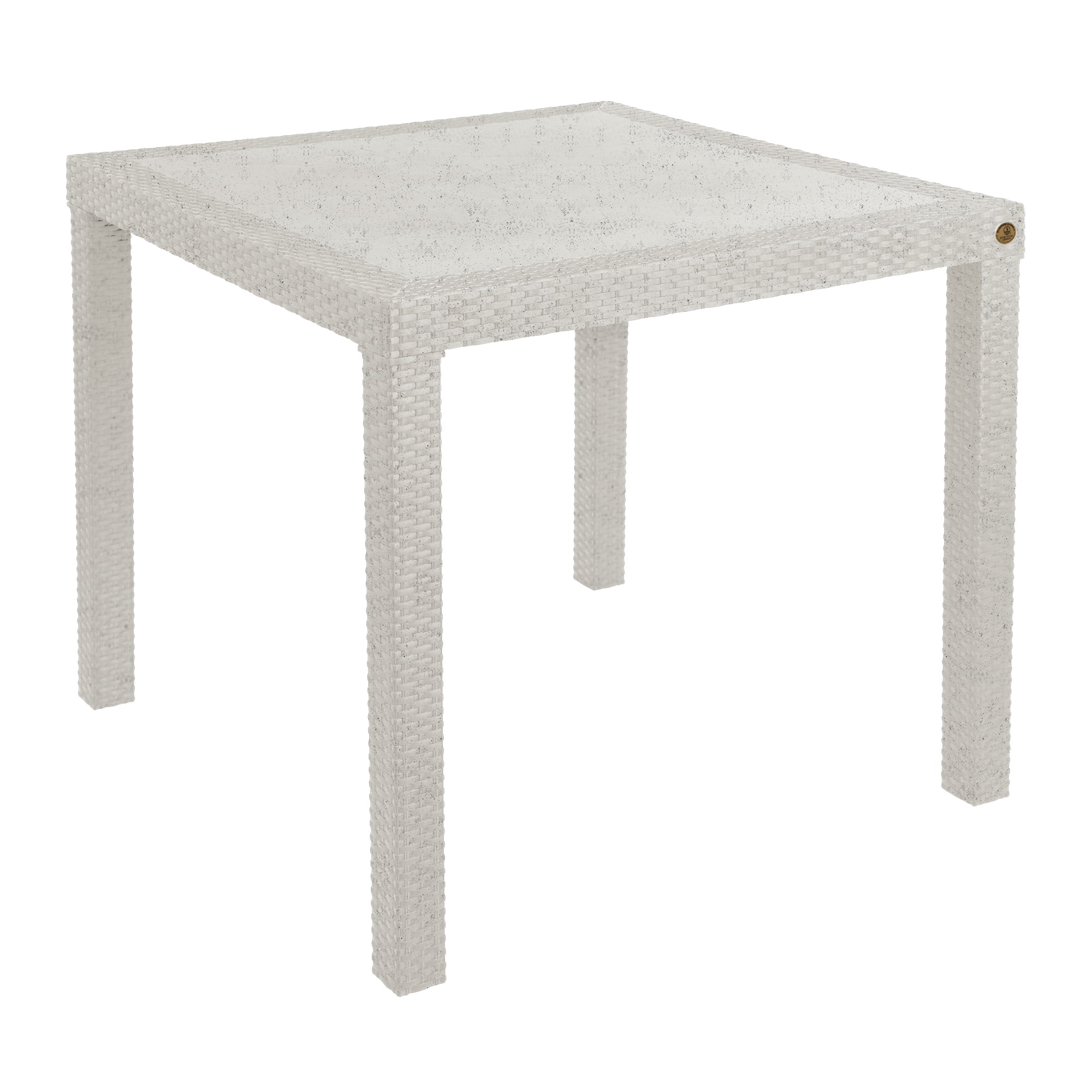 Mesa Desarmable De Plástico Con Textura Rattan (Blanco Cantera ...