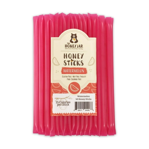 The Honey Jar - Watermelon Flavored Honey Sticks - 50 Count Package ...