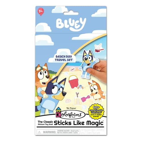 Colorforms Bluey Travel Set - Repositionable Pieces Stick Like Magic ...
