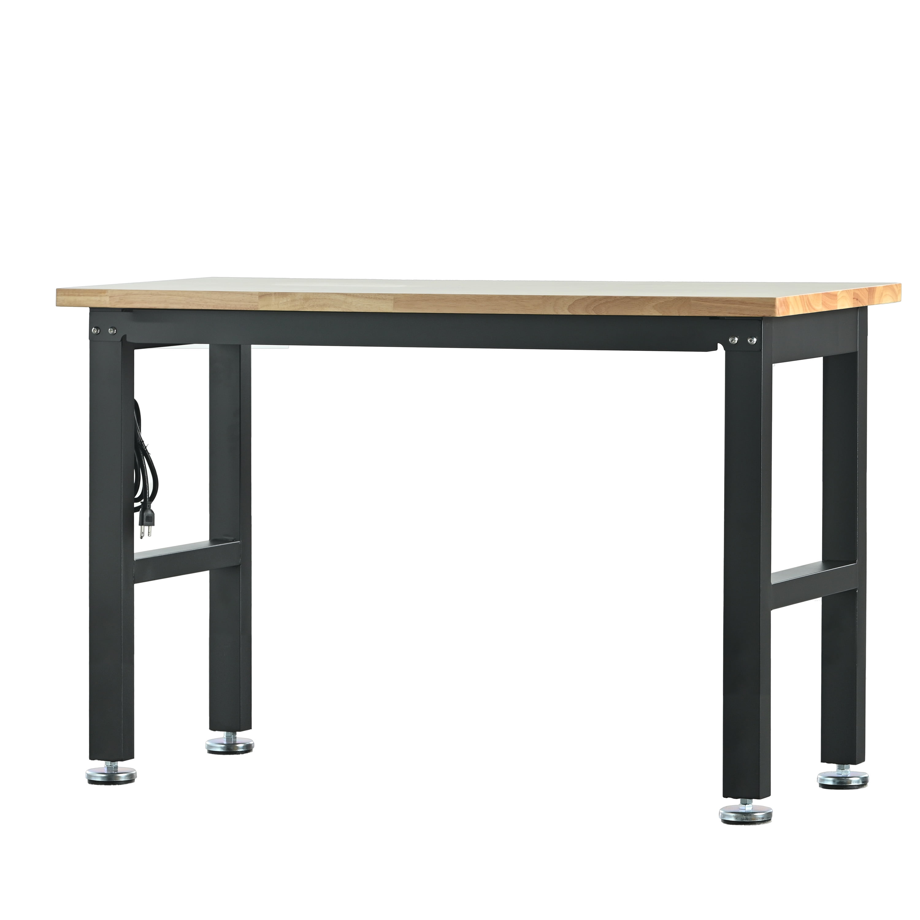 CoSoTower 48'' Workbench, Rubber Wood Top Heavy-Duty Workstation ...