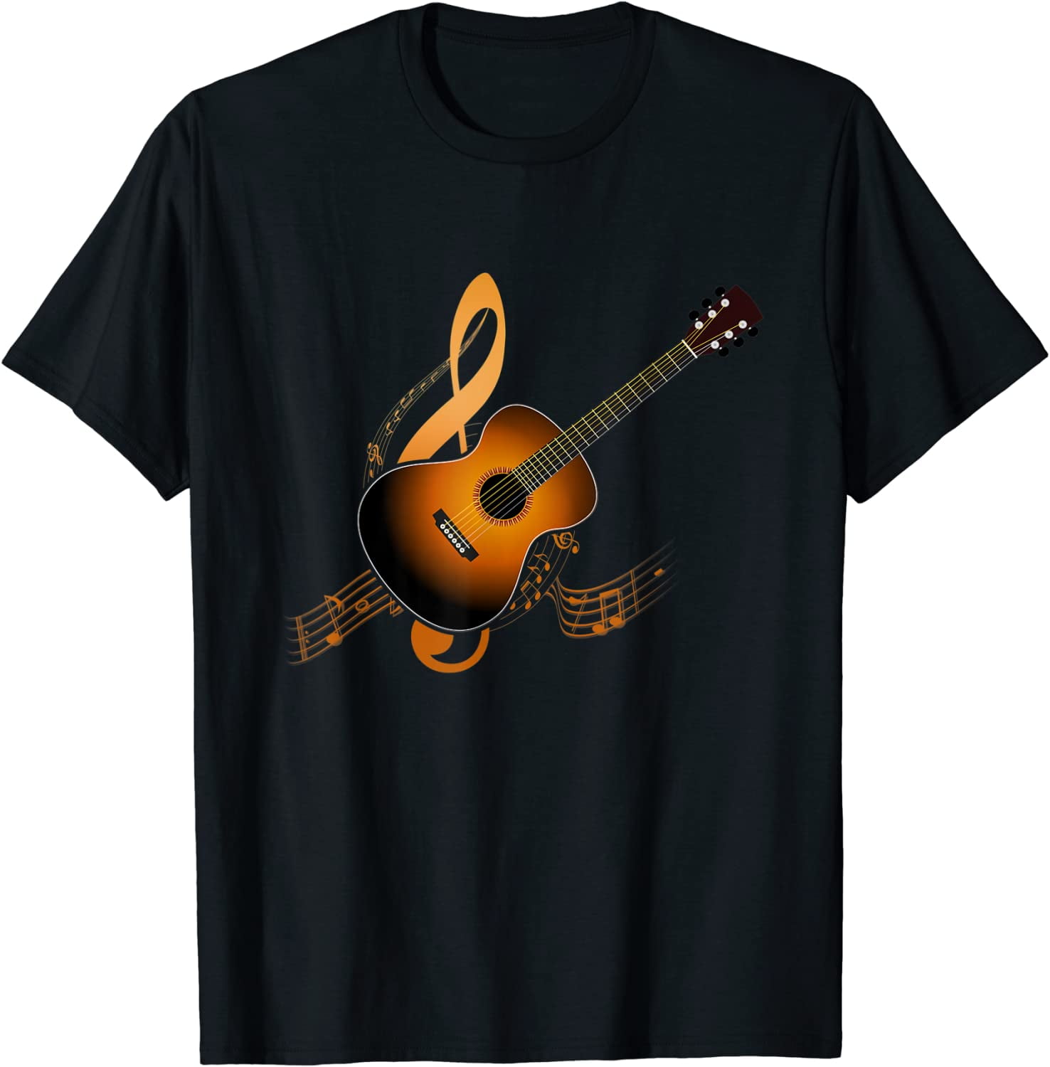 Acoustic Guitar Music Player Musician Guitarist Rock T-Shirt - Walmart.com