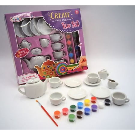 GIRL FUN TOYS Create Your Own Tea Set Paint Set | Walmart Canada