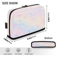 8.3"x5.9" Large-Capacity Multi-Pocket Vertical Pencil Case Dreamy Pink ...