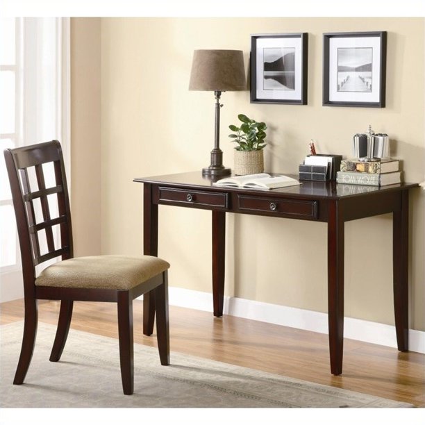 Coaster Elegant Dark Amber 2-Piece Desk Set - Walmart.com