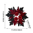 Fall Decor Candle Wreath Thanksgiving Maple Leaf Rose Candlestick Decorative Wreath Ring Desktop