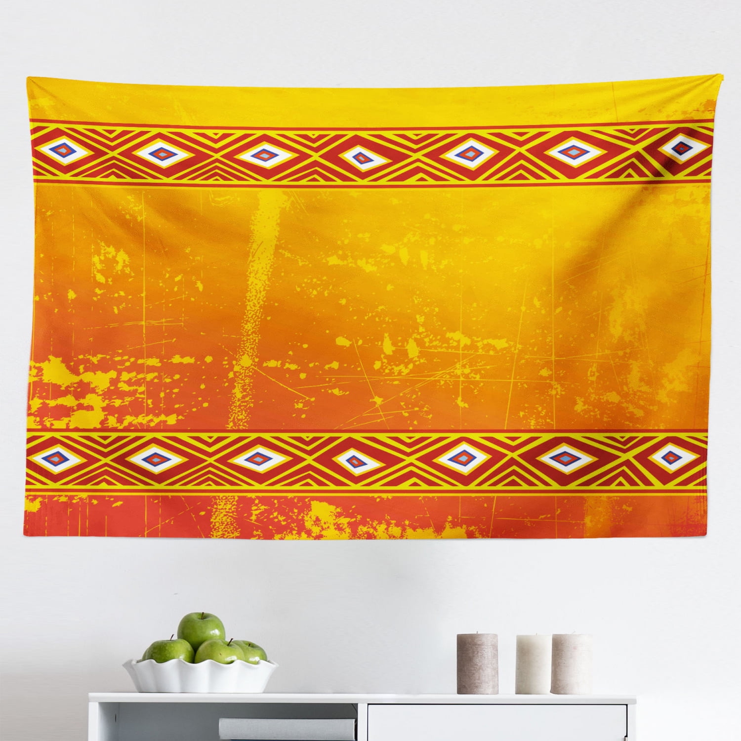 Tribal Tapestry, Motifs with Hand Drawn Style Borders Pattern Art ...