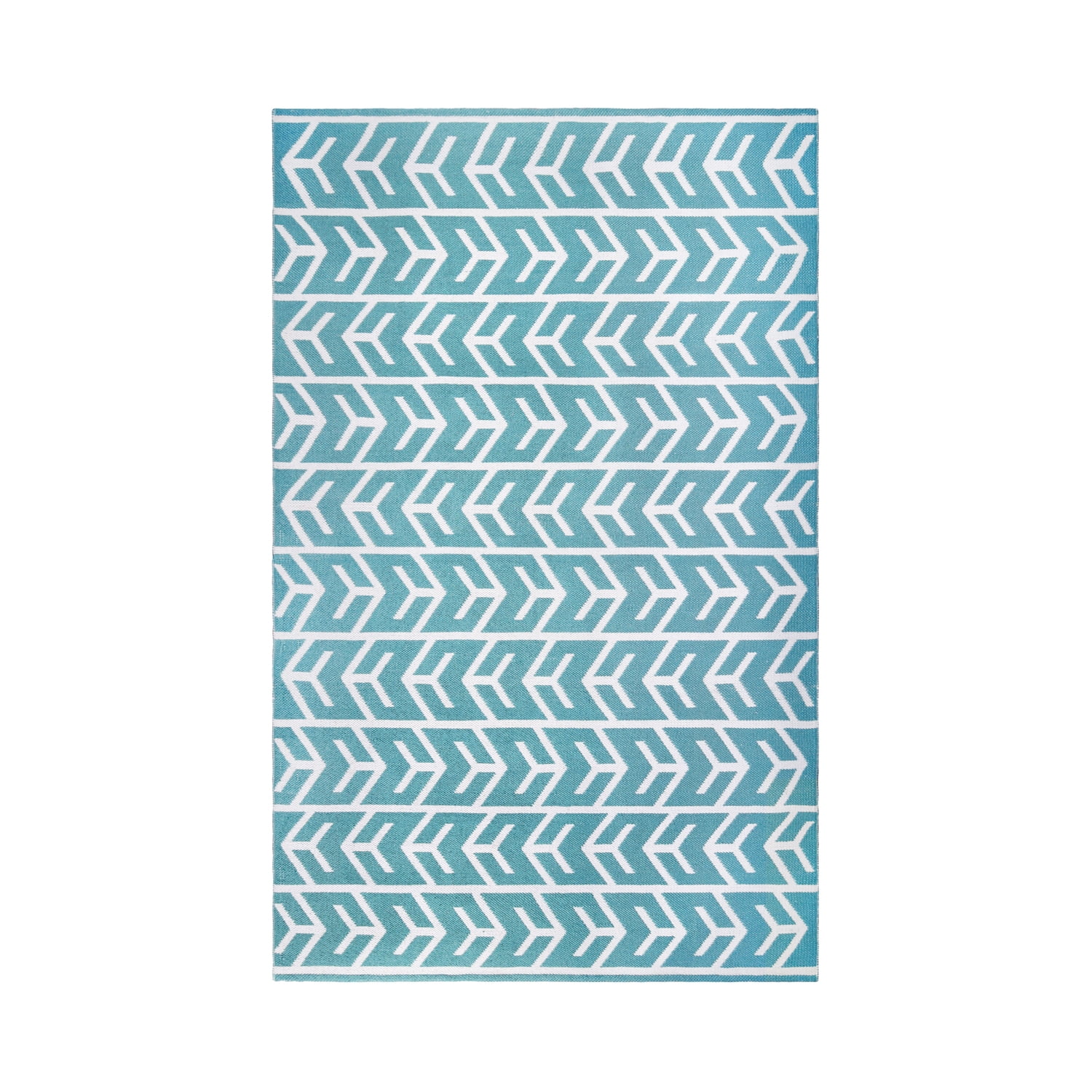 Contemporary Arrow Indoor/ Outdoor Area Rug, 6' x 9', Teal - Walmart.com