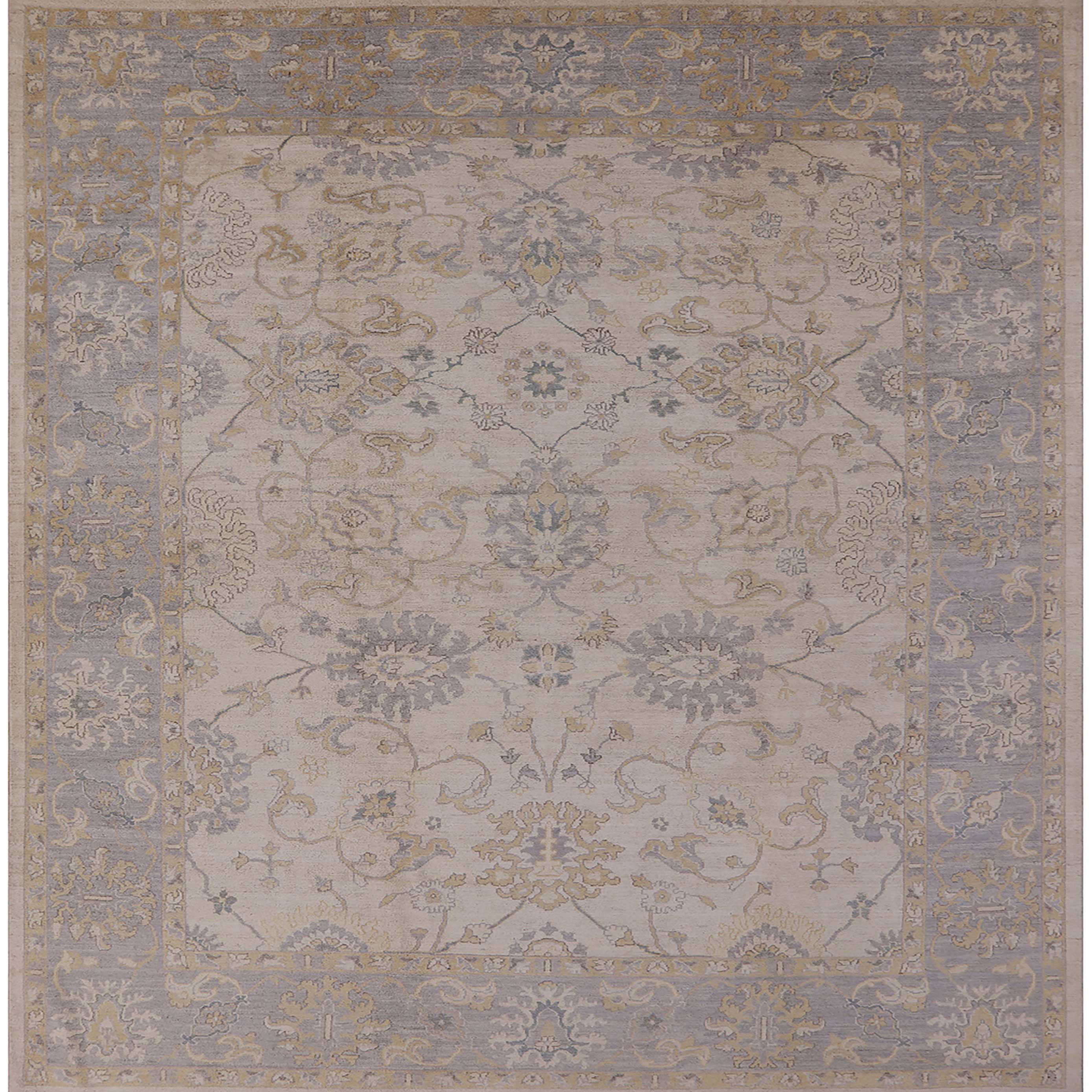 Ahgly Company Indoor Square Mid-Century Modern Rose Purple Oriental ...