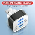 3 Port USB Type C Charging Expander USB Slot Adapter Extender Auto ...