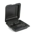 Northlight 150-Count Single Compartment Hinged Black Meal Prep/Take Out ...
