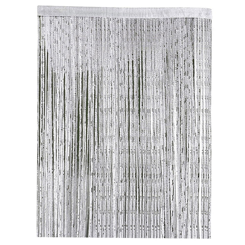 ODOMY 100x200CM Glitter String Curtains Window Door Curtain Fringe ...