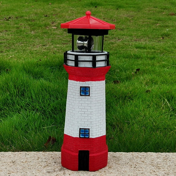Solar Lighthouse Rotating Beacon