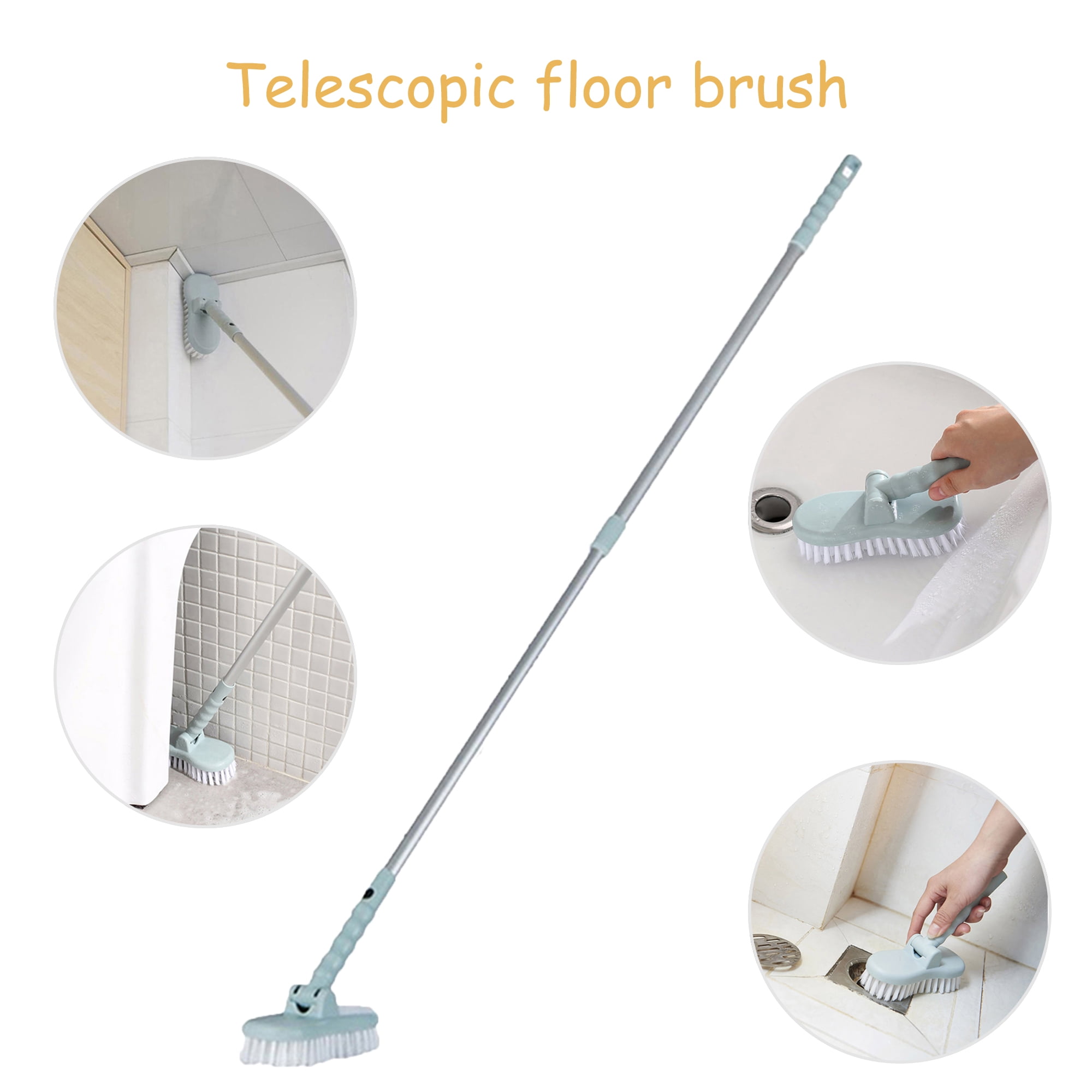 Adjustable Aluminum Rod Handle Cleaning Brush Telescopic Floor Brush ...