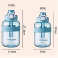 27.1 oz Leak-Proof Sports Water Bottle with Straw, Drop-Resistant ...