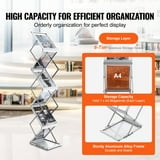 SKYSHALO Collapsible Literature Rack, Dual-Sided 6-Slot Leaflet Holder ...