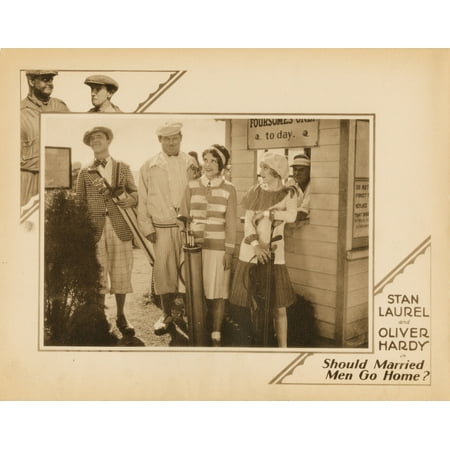 Should Married Men Go Home? Lobbycard Inset From Left: Stan Laurel ...
