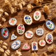 Light luxury niche jewelry design, color-blocking enamel heart flower ...