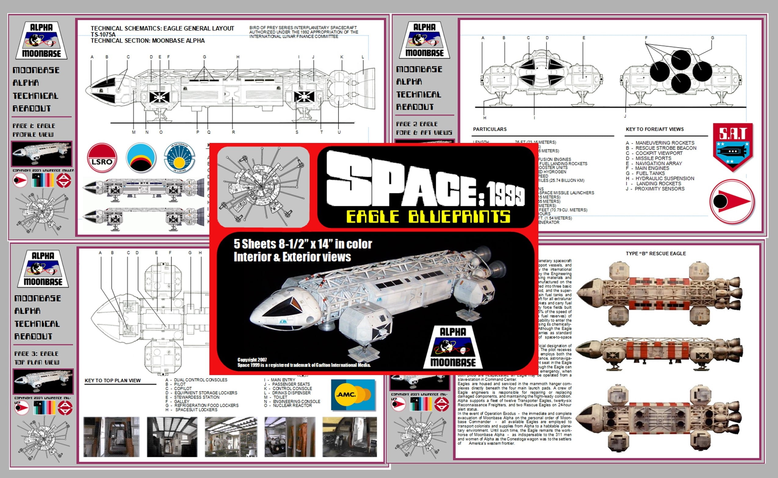Space 1999 Eagle Blueprints - Walmart.com