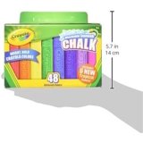 Crayola Washable Sidewalk Chalk Set - Multicolor, Bright, Square - 48 ...