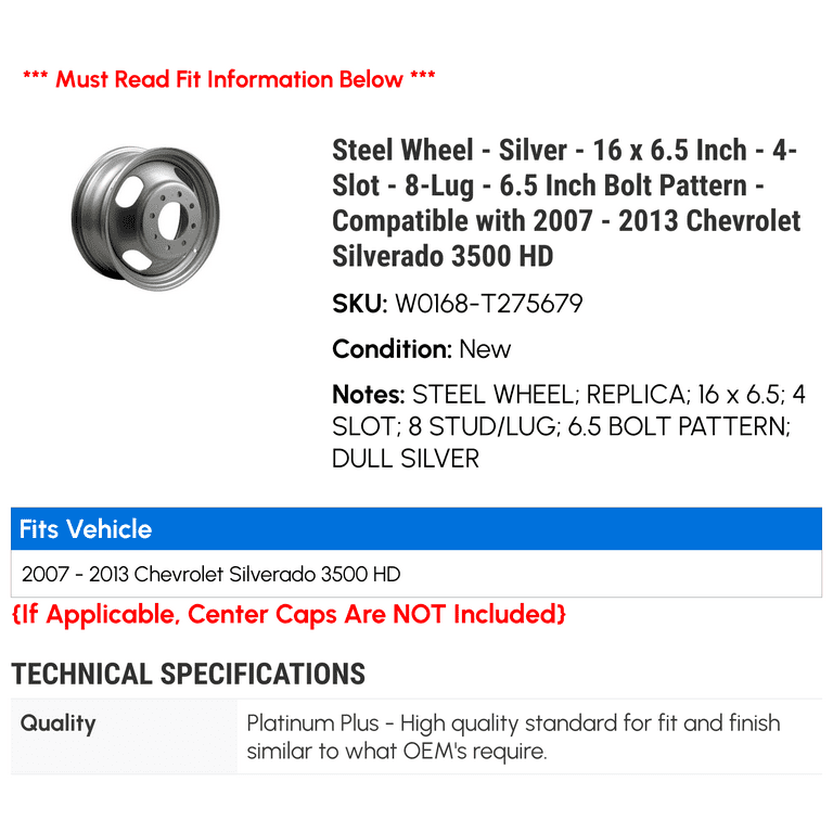 2013 Chevy Silverado Bolt Pattern