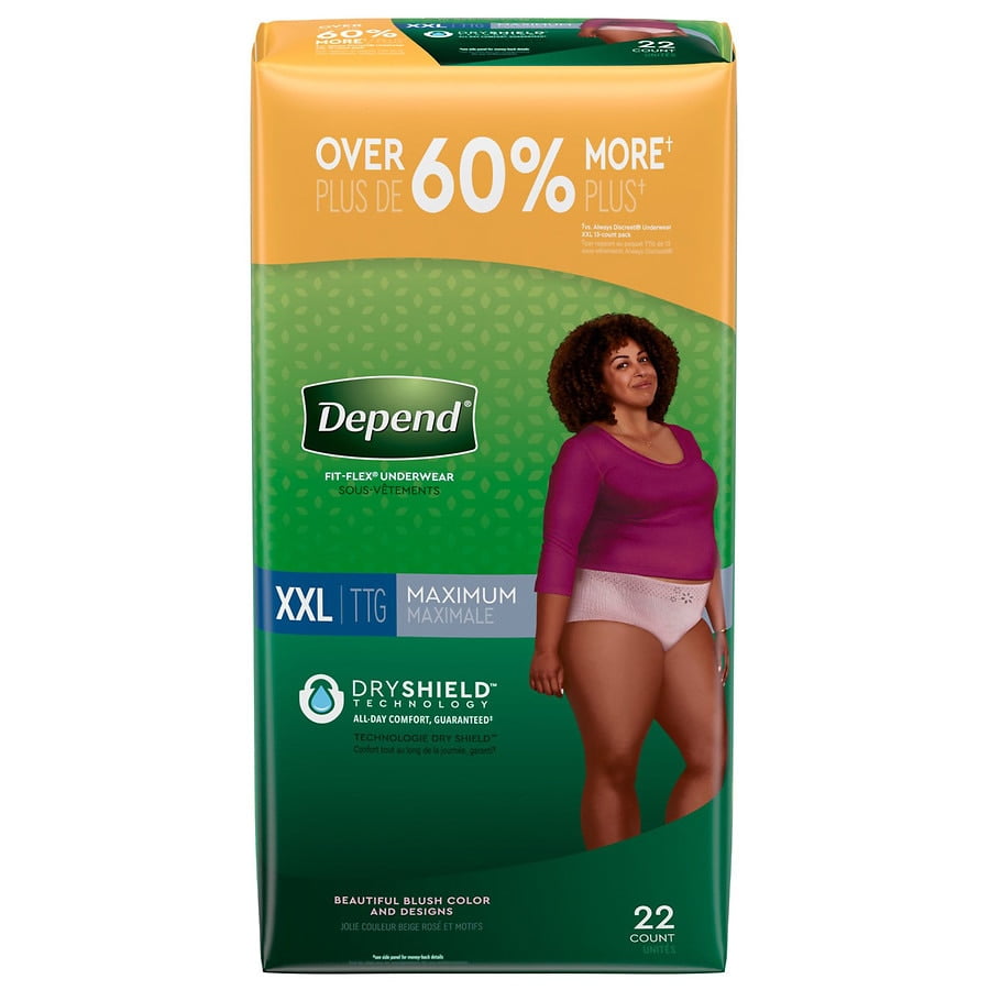 Buy Depend FIT-FLEX Adult Incontinence Underwear for Women, Maximum ...
