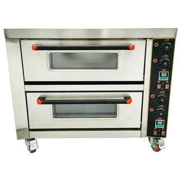 Commercial 16" Convection Baking Oven Pizza Oven Movable Double-decker ...